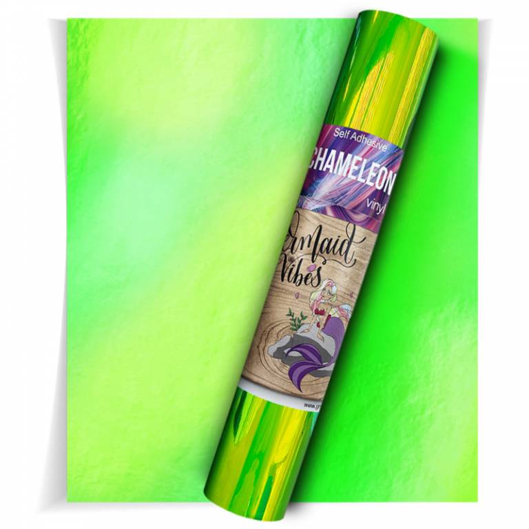 GM Chameleon Neon Green Vinyl SA - GM Crafts