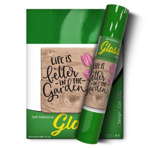 Medium Green Gloss Vinyl Self Adhesive - GM Crafts