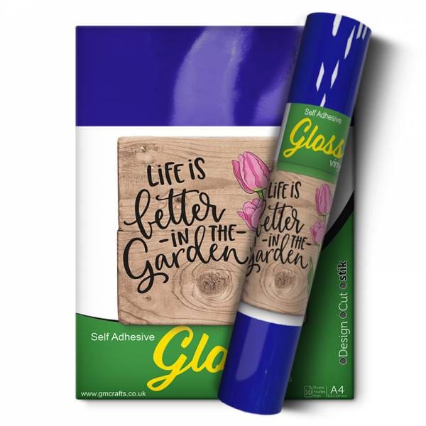 Ultra Blue Gloss Vinyl Self Adhesive - GM Crafts