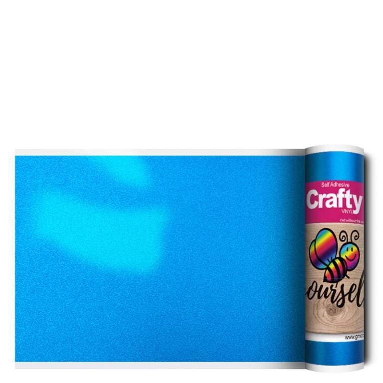 GM Shimmer Blue Crafty Vinyl 140mm Wide - GM Crafts