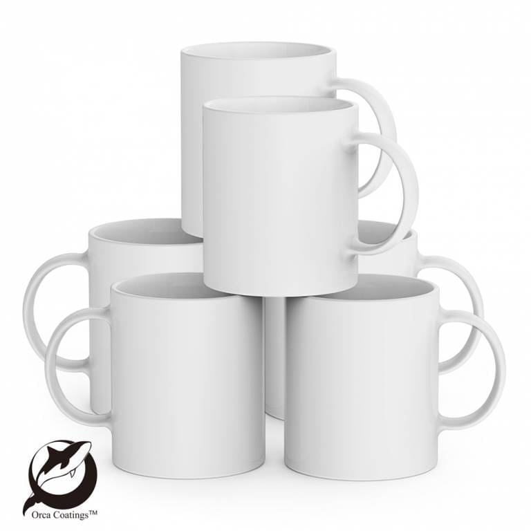 Orca 11oz White Sublimation Mug (6pk) - GM Crafts