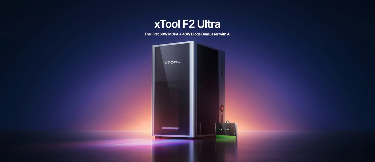 xTool F2 Ultra 60W MOPA & 40W Diode Dual Laser & Conveyor