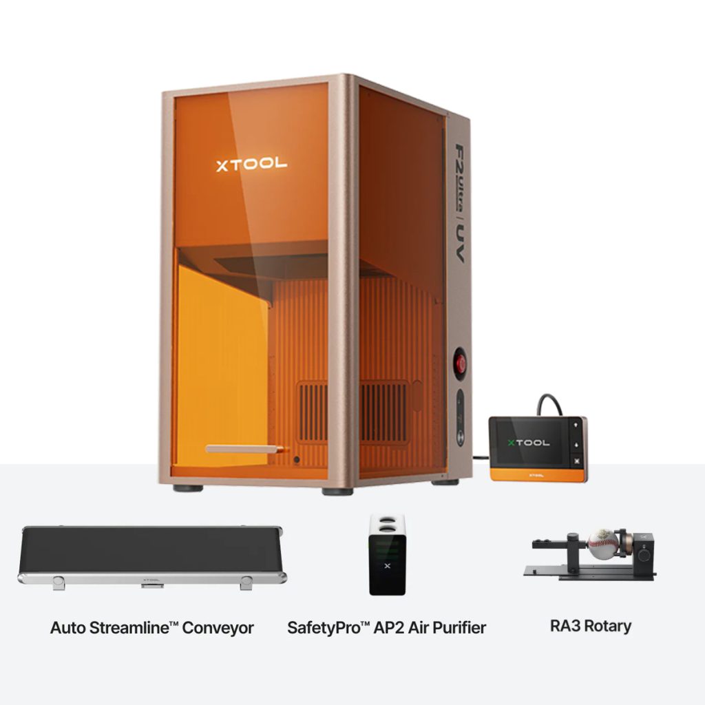 xTool F2 Ultra UV Laser Engraver – Rotary, Conveyor & Air Purifier